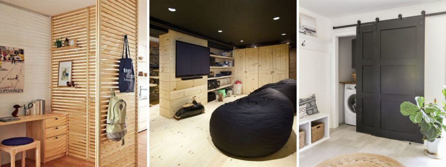 8 inspiration pour finir un sous-sol à peu de frais